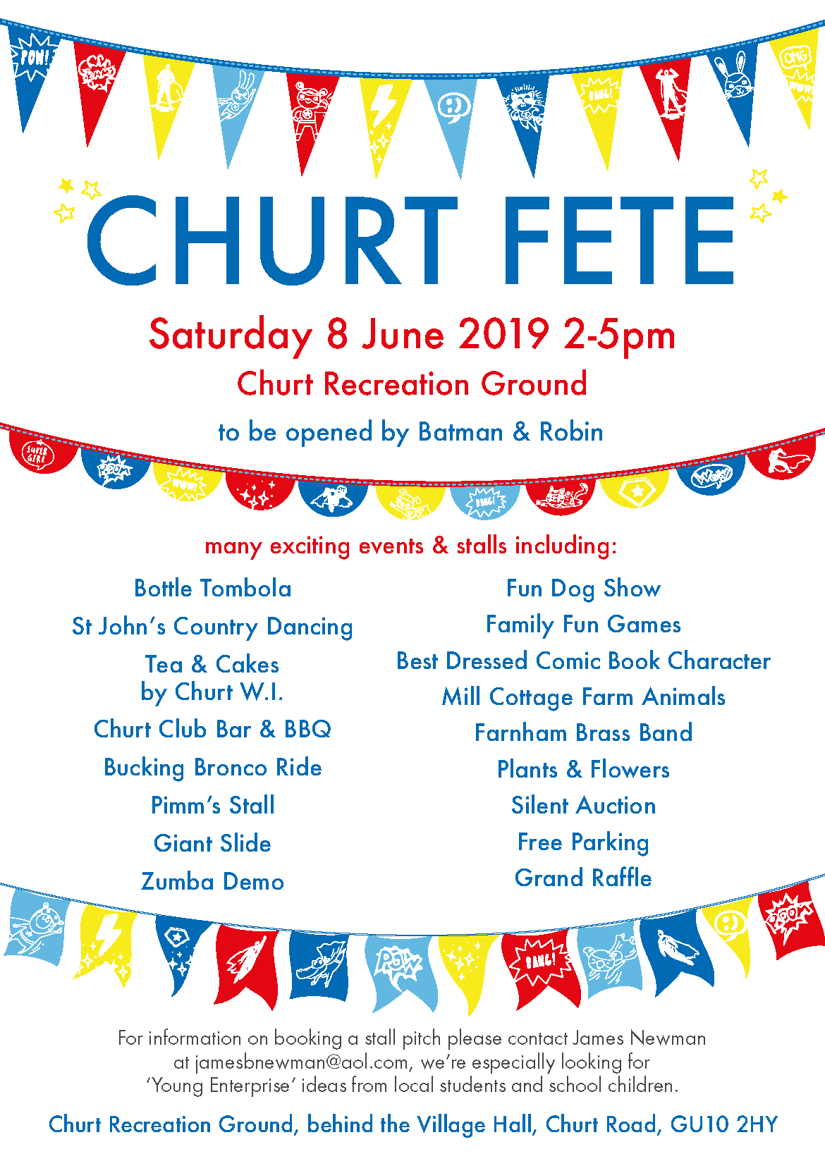 Flyer with Programme of Events – Churt Fete